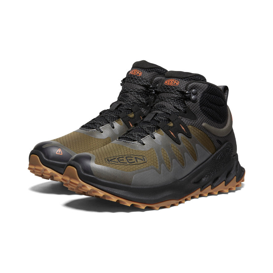 Men's Zionic Waterproof Boot Dark Olive Scarlet Ibis – KEEN Footwear